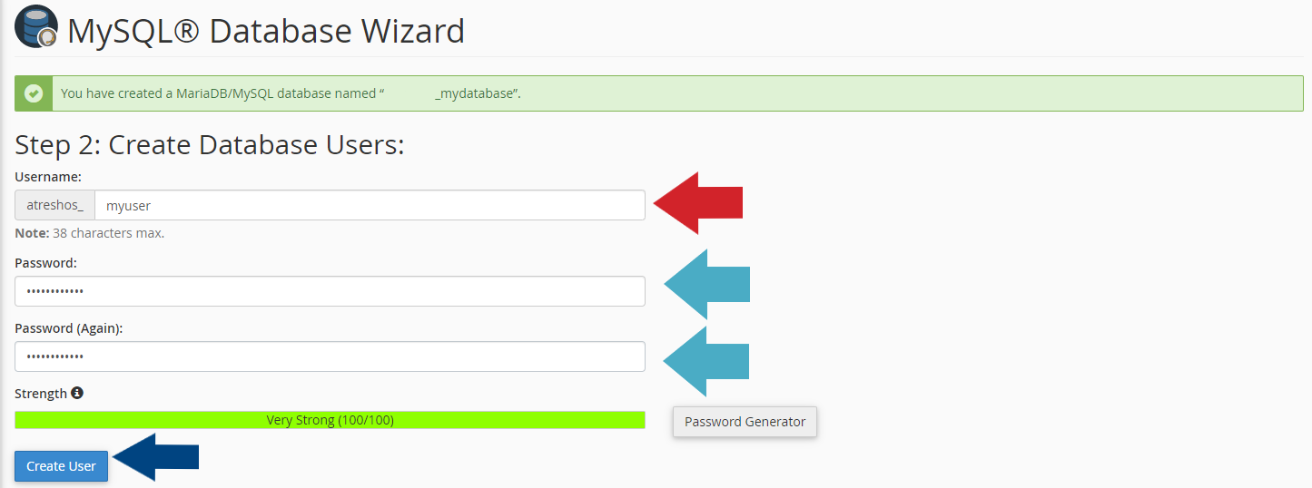 How To Create A Mysql Database In Cpanel Atreshost Hosting Reseller Domains