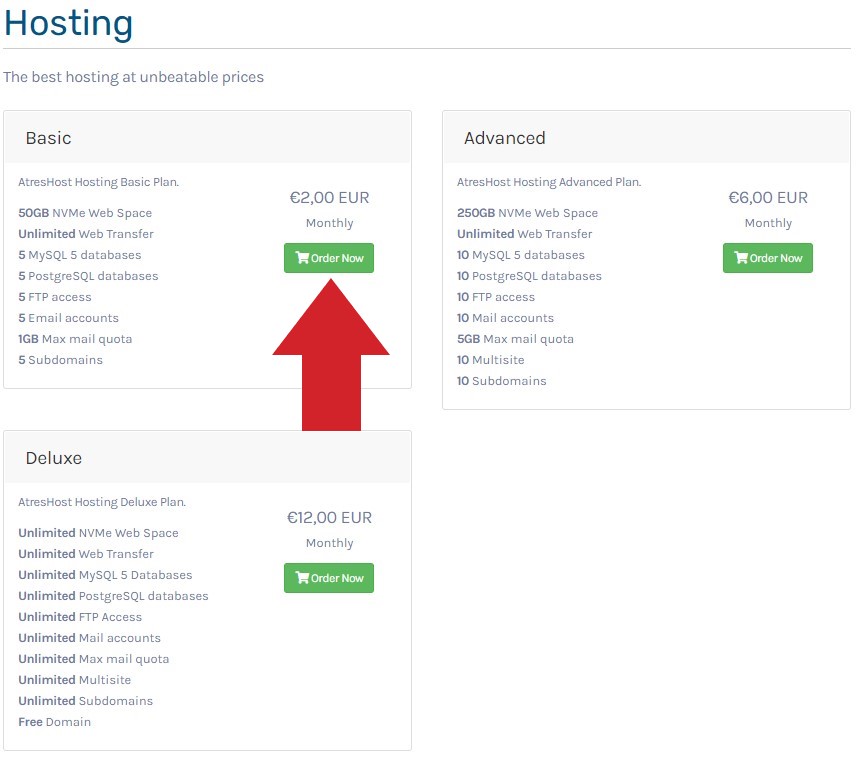How to use discount coupons at AtresHost - AtresHost | Hosting, Reseller, Domains