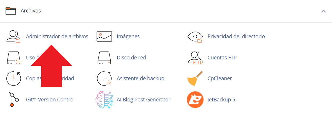 Cómo administrar archivos y directorios en cPanel