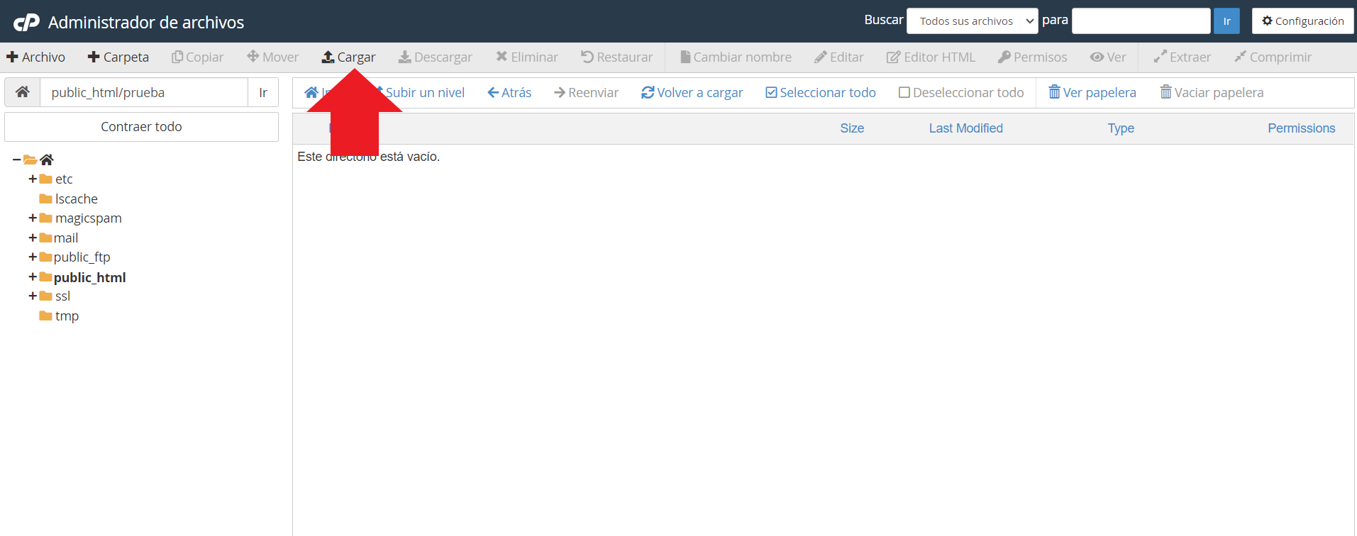 Cómo administrar archivos y directorios en cPanel